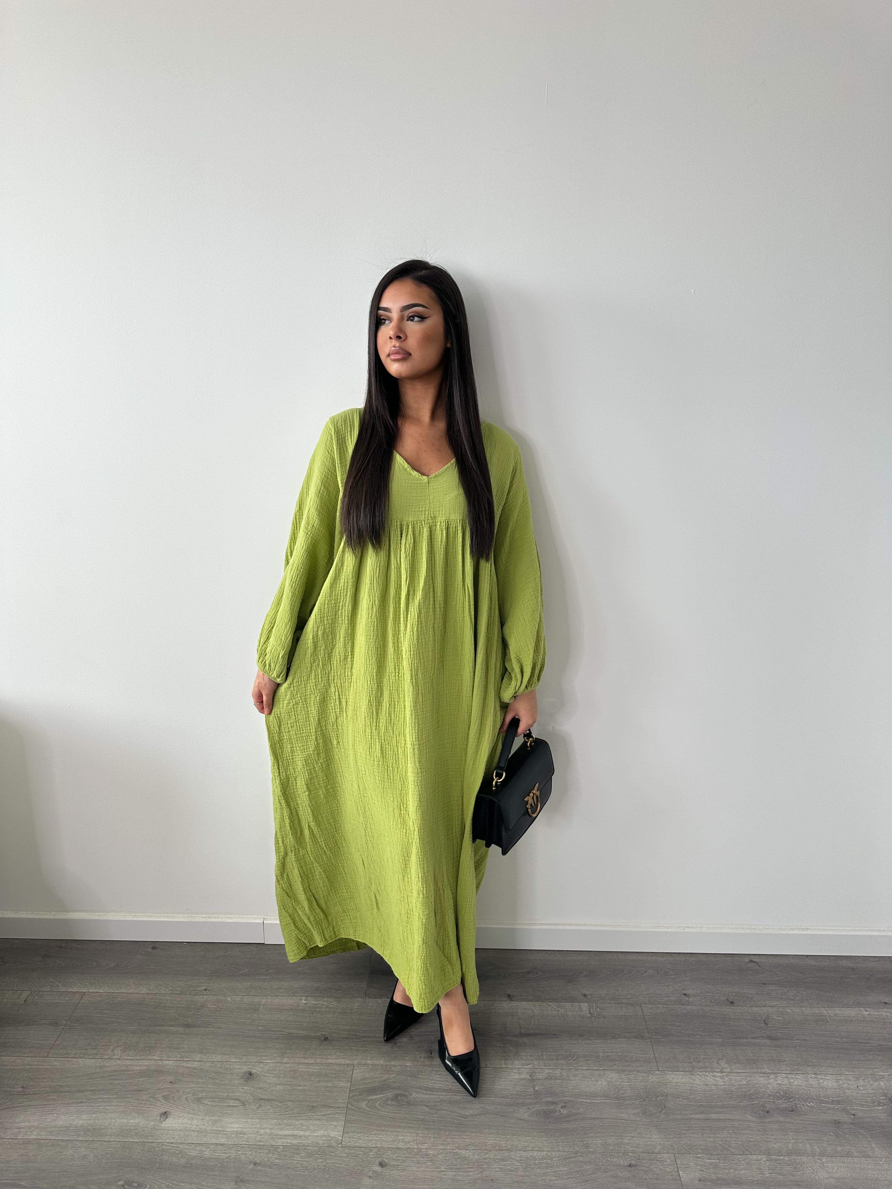 Robe Nour Olive – Click And Shopp
